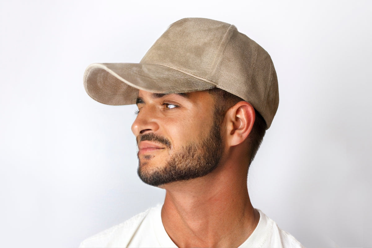 Beige Classic Suede Baseball Cap – Escape LDN